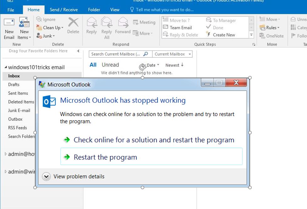已解决：Microsoft Outlook 没有响应 Windows 10 上冻结 - Flnug.com