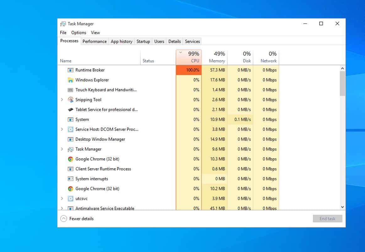修复 Windows 10/11 中运行时代理的高 CPU 使用率 - Flnug.com