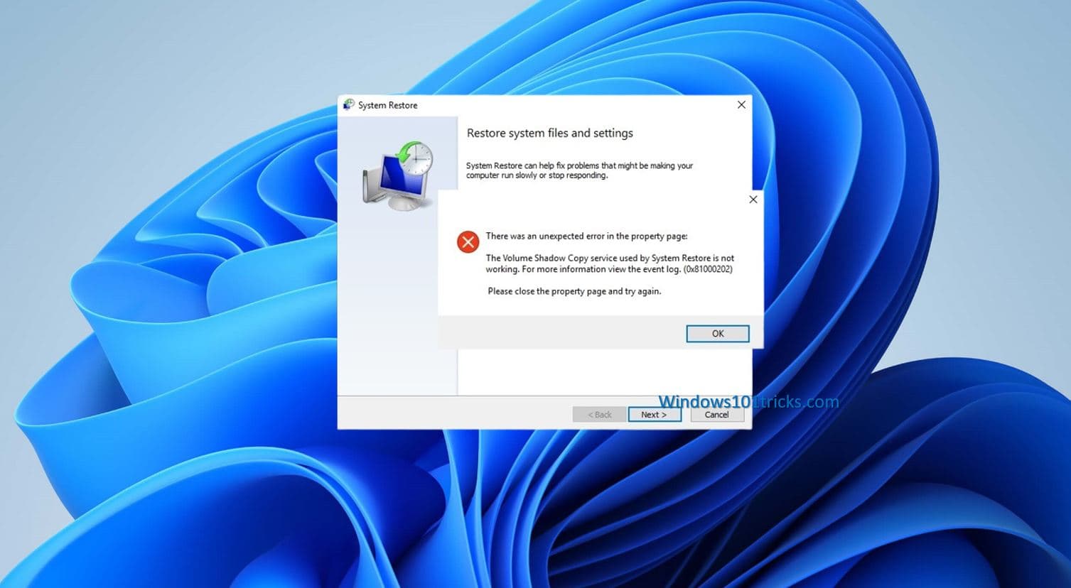 修复 Windows 11/10 上的卷影复制服务 (VSS) 错误 - Flnug.com
