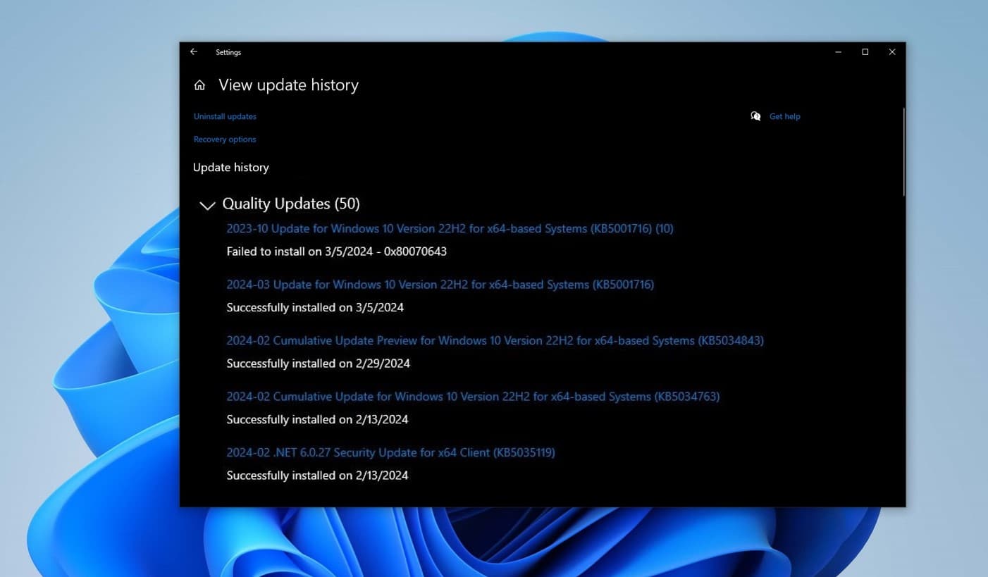 Windows 10 更新错误 0x80070643（安装失败） - Flnug.com
