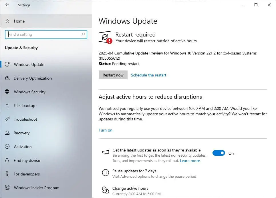 Windows 10 KB5055612（操作系统内部版本 19045.5796）更新概述 - Flnug.com