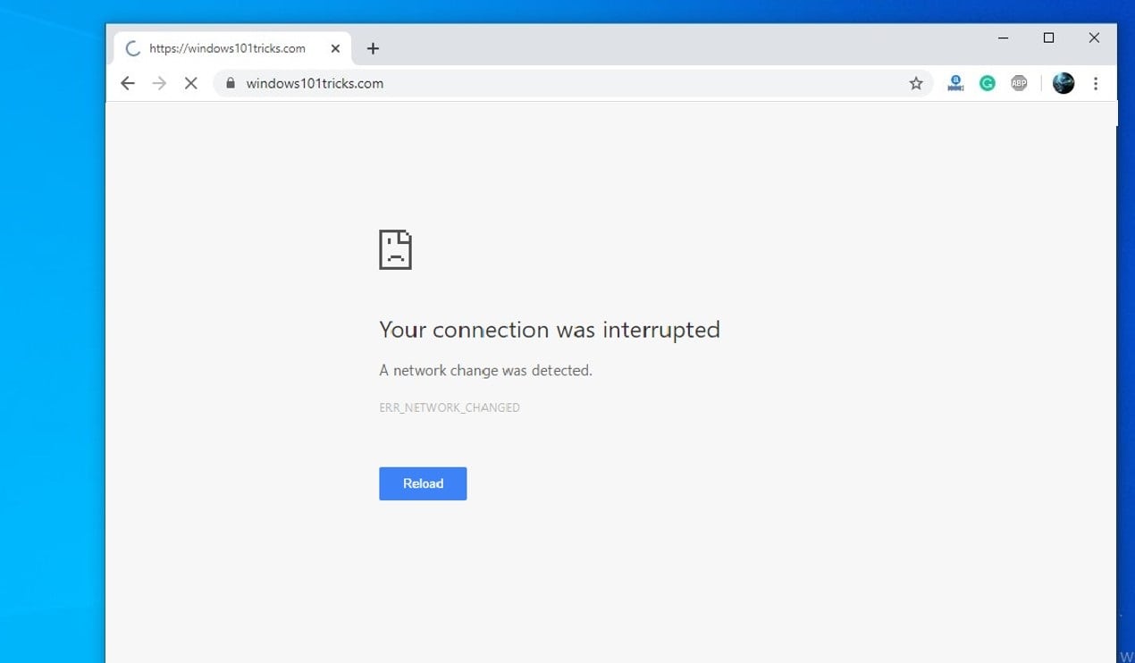 已解决：Windows 10 上的 ERR_NETWORK_CHANGED Google Chrome 错误 - Flnug.com
