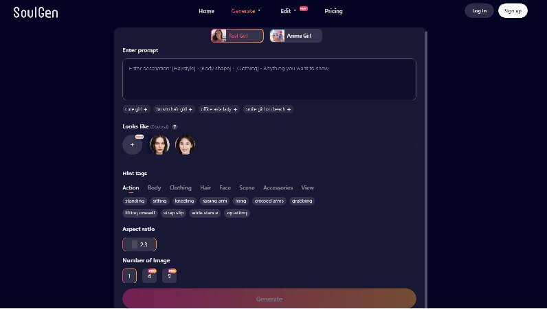 使用AI Loli Generator创建AI生成的萝莉照片 - Flnug.com