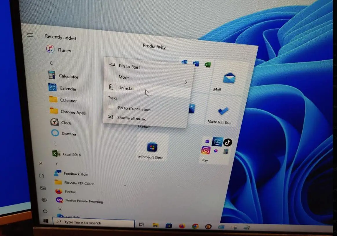 如何从Microsoft Store Windows 11卸载应用程序11 - Flnug.com