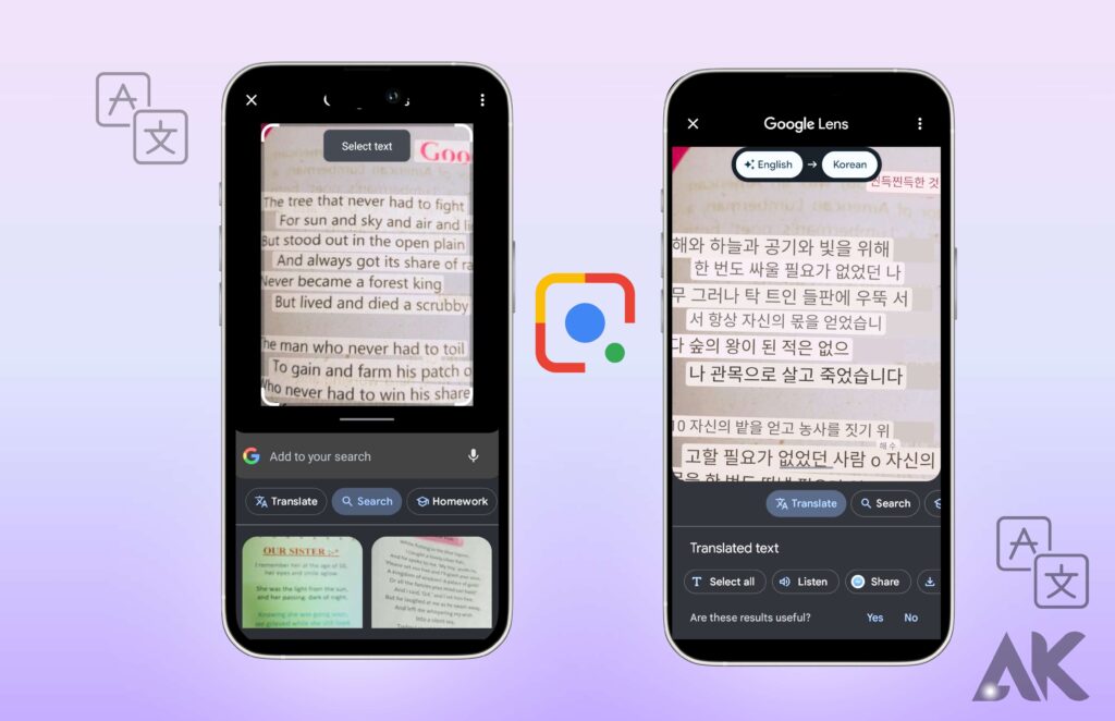 Google Lens AI搜索文本翻译：5个强大功能 - Flnug.com