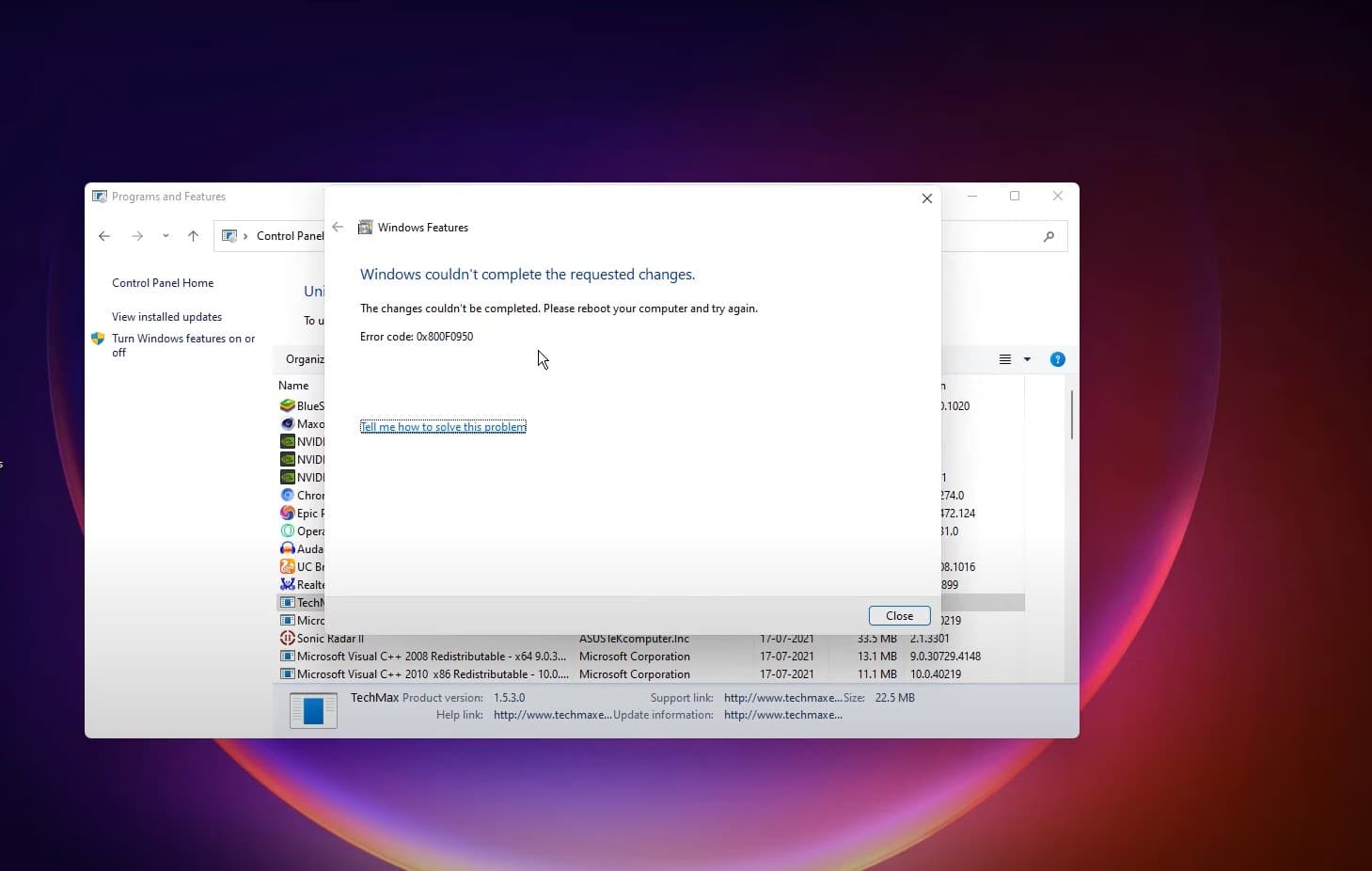 如何修復 Windows 11 上的 .NET Framework 3.5 錯誤代碼 0x800F0950 - Flnug.com